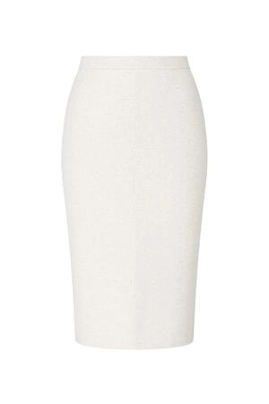 CONQUISTA Neutrals Fitted Stretch Pencil Skirt - Yellow