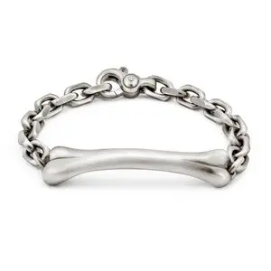 SNAKE BONES Large Bone Bracelet In Sterling - Silver