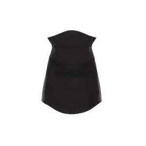 AVENUE N°29 Mini Skirt With Rounded Hemline - Black