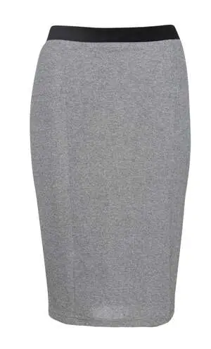 CONQUISTA Lurex Pencil Skirt - Silver