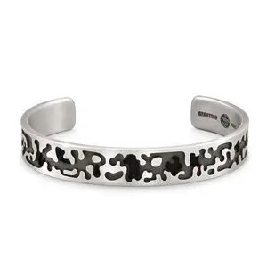 SNAKE BONES Camo Cuff Bracelet In Sterling - Silver