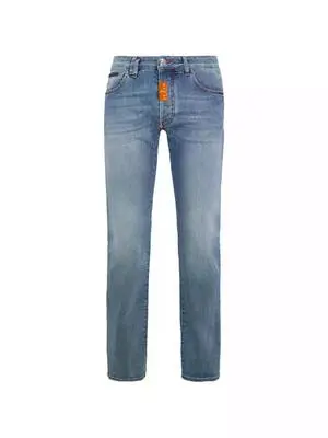 Philipp Plein Straight Supreme Fit Jeans Basic - Blue