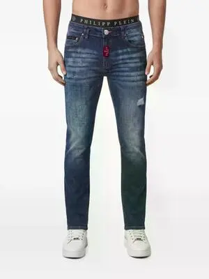 Philipp Plein Straight Supreme Fit Jeans Basic - Blue