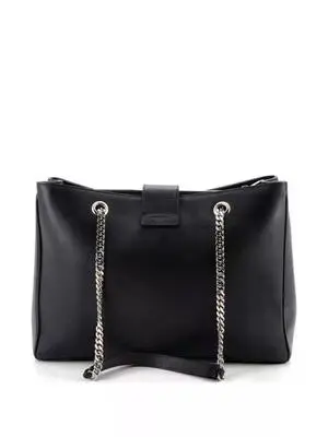 Saint Laurent Classic Monogram Shopper Leather Large Tote Bag