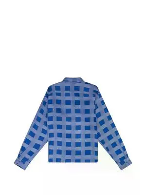 4SDESIGNS Plaid-pattern Buttoned Shirt - Blue