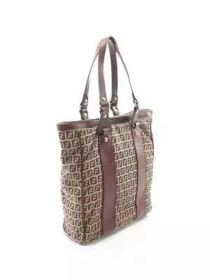 Fendi 2010s Zucchino Canvas Tote Bag - Neutrals