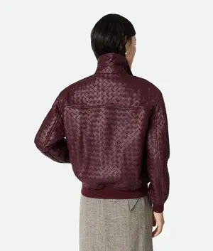Bottega Veneta Intrecciato Lambskin Leather Blouson