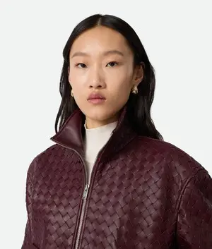 Bottega Veneta Intrecciato Lambskin Leather Blouson