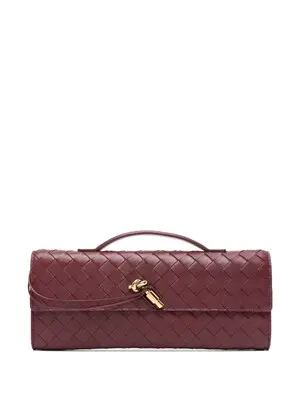 Bottega Veneta Andiamo Leather Clutch - Red