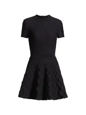 Balmain Flared Mini Dress - Black