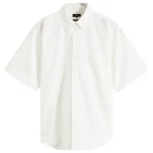 BEAMS Easy Bd Half Sleeve Shirt - White
