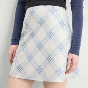 KIJUN Essential Check Mini Skirt