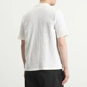 Universal Works Arten Seersucker Road Shirt - Ecru