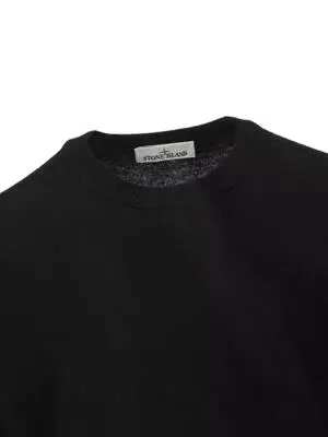 Stone Island Logo-patch Crew Neck Sweatshirt - Black