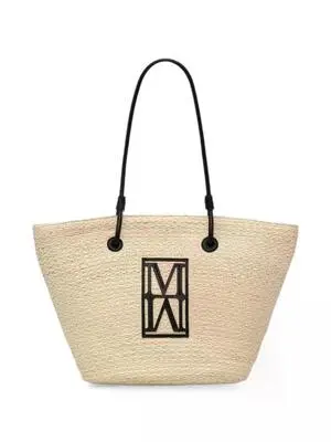Marc O'polo Large Logo-patch Woven Tote Bag - Neutrals