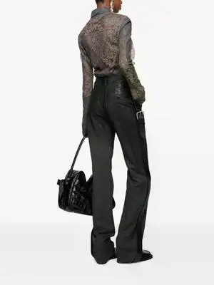 Acne Studios Buckle-detail Pinstriped Trousers