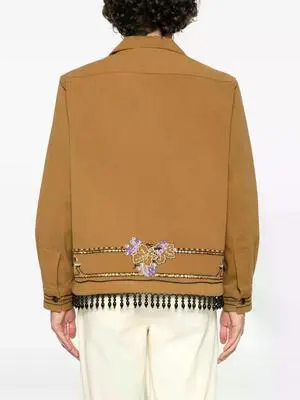 BODE Autumn Royal Floral-embroidered Shirt Jacket