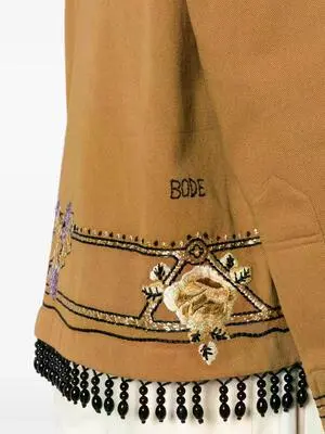 BODE Autumn Royal Floral-embroidered Shirt Jacket