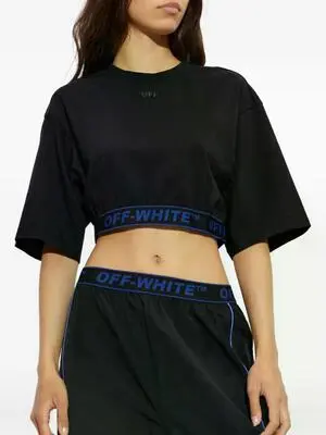 Off-White Logo-tape Cropped T-shirt