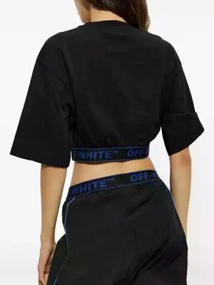 Off-White Logo-tape Cropped T-shirt