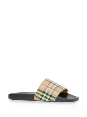 Burberry Check-print Slides