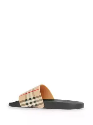 Burberry Check-print Slides