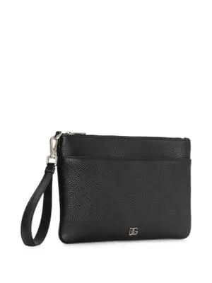 Dolce & Gabbana Calfskin Toiletry Bag With Logo