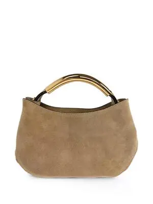 Moschino Suede Logo-embossed Tote Bag