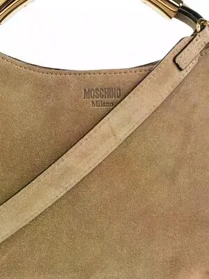 Moschino Suede Logo-embossed Tote Bag