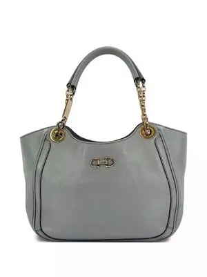 FERRAGAMO 2010s Gancini Handbag - Grey