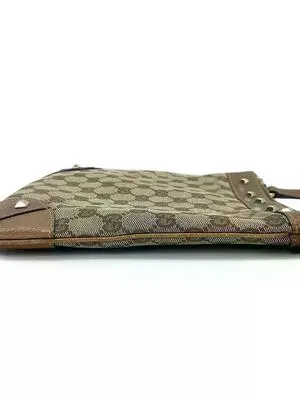 Gucci Gg Canvas Studded Shoulder Bag