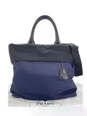 Prada 2000s Two-way Tote Bag - Blue