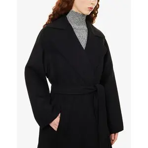 Max Mara Brushed Wool Coat - Black