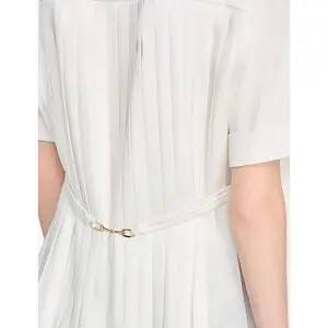 Sandro Oversized Pleated-back Woven Shirt