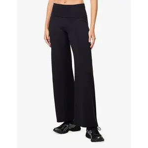 TALA Softset Fold-waist Wide-leg Stretch Trousers