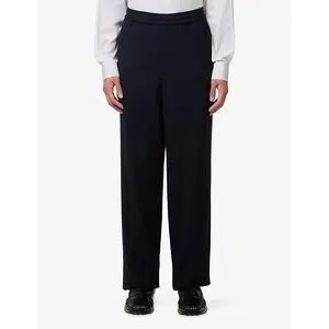 Giorgio Armani Elasticated-waistband Pinstripe Wool-trousers