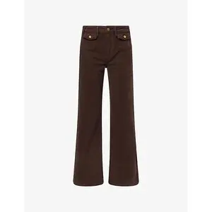 Paige Leenah -inch Patch-pocket Stretch-denim Jeans - Rich Chocolate