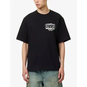 ONLY THE BLIND Midnight Tour Print Cotton T-shirt - Black