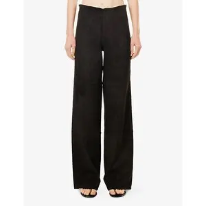 ARMA Karina Wide-leg Suede Trousers