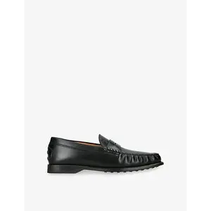 TOD'S Arricciato Leather Loafers