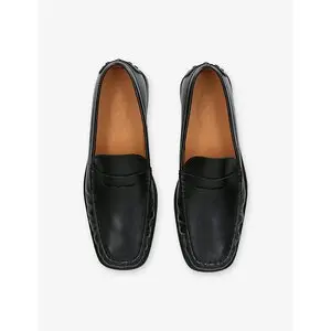 TOD'S Arricciato Leather Loafers