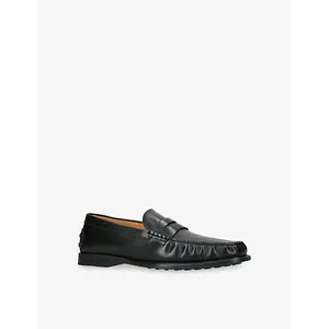 TOD'S Arricciato Leather Loafers