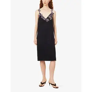 Dries Van Noten Denya Embellished Slip Mini Dress