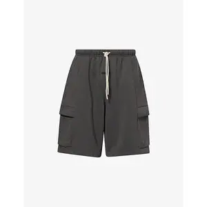 Fear Of God Cargo Patch-pocket Cotton-jersey Basketball Shorts - Iron Grey