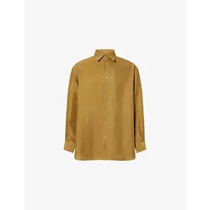 Valentino Garavani Classic-collar Long-sleeve Silk Shirt