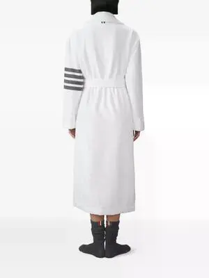 Thom Browne Stripe-detail Cotton Robe