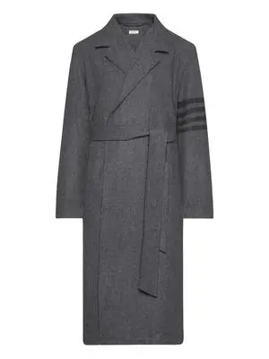 Thom Browne 4-bar Stripe Dressing Gown - Grey