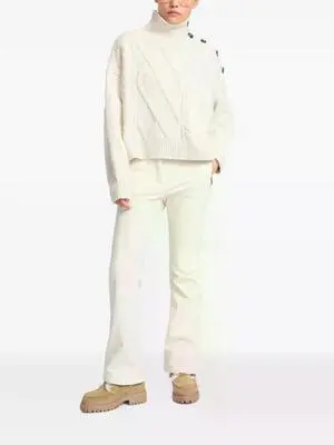 YVES SALOMON Cable-knit Button-detail Sweater