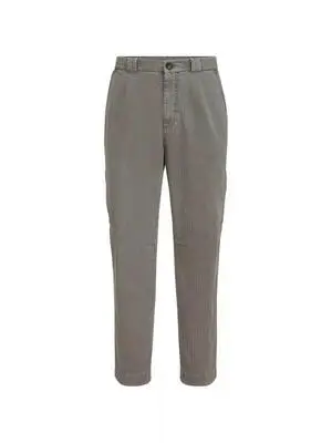 Brunello Cucinelli Cotton Chevron Cargo Trousers - Grey