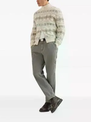 Brunello Cucinelli Cotton Chevron Cargo Trousers
